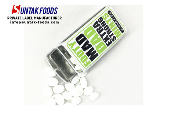 OEM Mentos Mints Low Calorie Sugar Free Candy , Oval Shape Low Calorie Sweets