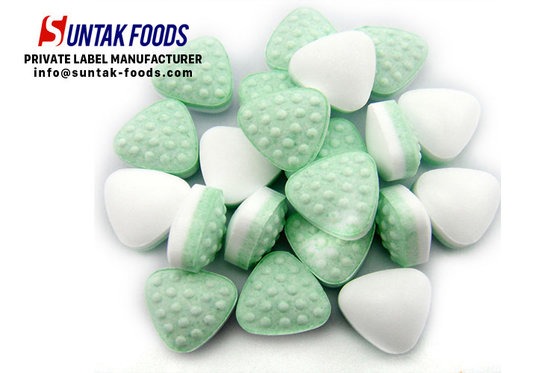 Sugar Free Two Layers Bulk Colorful Mint Candies For Resturant
