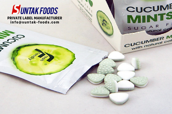 Zip Bag Cucumber Flavor Fresh Breath Mints Candy For Convenient Store