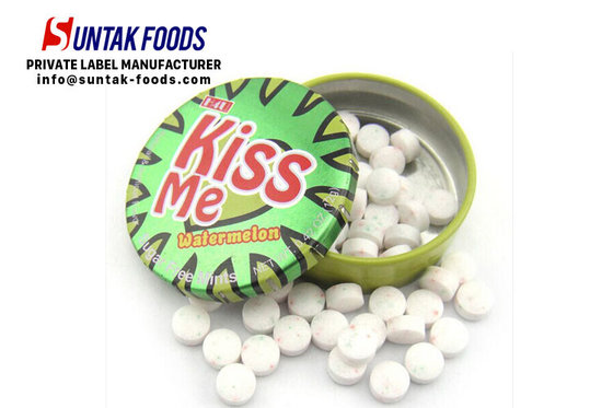 Watermelon Assorted White Chewy Candy , Calorie Free Candy OEM Service