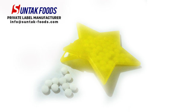 Yellow Sugar Free Mint Candy Easy Taking Low Calorie Hard Candy Delicious