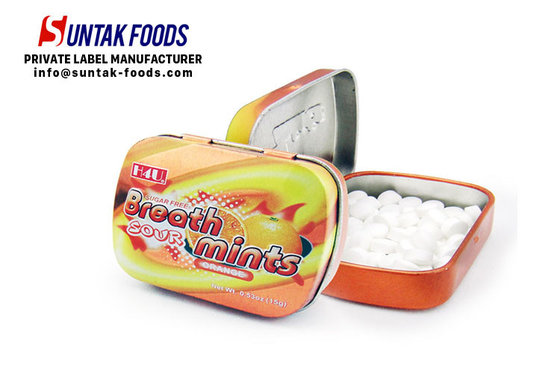 Orange Flavor Sugar Free Candy Sweet Taste For Medicine Store , OEM ODM Service