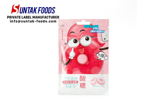Customized Sugar Less Vitamin C Pressed Hard Candy Bag Packaging