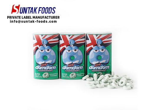 Green Tin Box Fresh Breath Candy Eucalyptus Flavor Sugar Free Low Calorie Candy