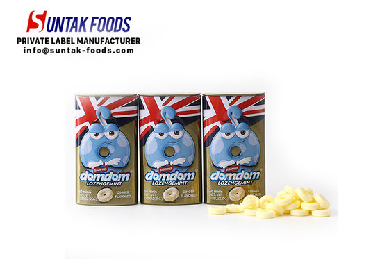 Customize Sugar Free Ginger Candy For Diabetics , No Sugar Mint Hard Candy