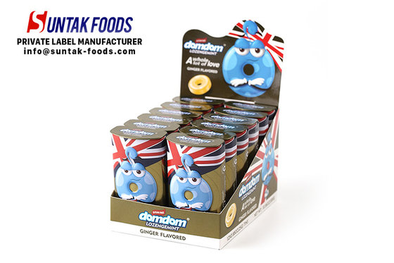 Customize Sugar Free Ginger Candy For Diabetics , No Sugar Mint Hard Candy