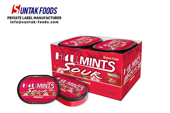 Xylitol Cool Fresh Sugar Free Lozenges Shape Customized With One / Double Layers