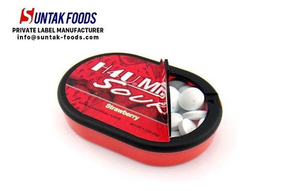 Xylitol Cool Fresh Sugar Free Lozenges Shape Customized With One / Double Layers