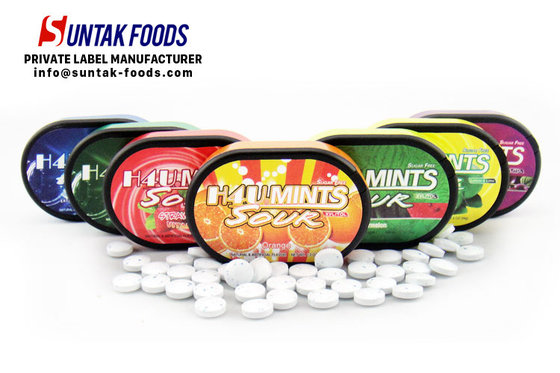 Xylitol Cool Fresh Sugar Free Lozenges Shape Customized With One / Double Layers