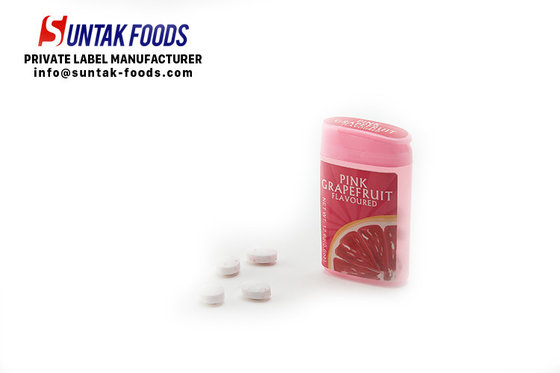 Fresh Air Fruits Pressed Grapefruit Flavored Sour Sweets Candy With Sorbitol Xylitol