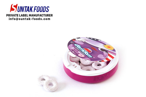 Colorful Sour Fruit Candy Hole Shape Sugar Free Low Carb Candy
