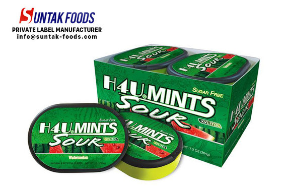 Custom Flavor Sour Sweets Colorful Mint Candies Sugar Free With Vitamin C
