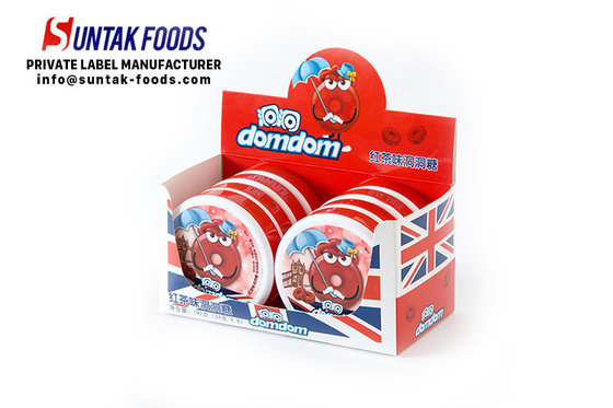 Custom Colorful Personalized Mints Candy Hole Shape With Plastic Sweet Box