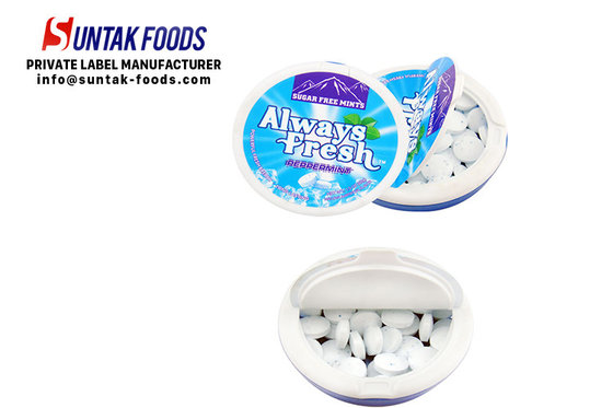 Extra Strong Round Peppermint Hard Candy Cool Fresh In Round Box