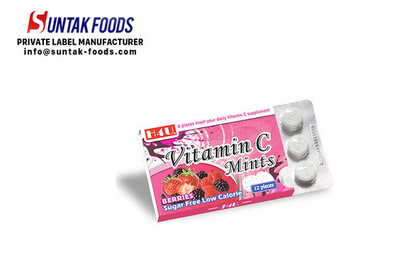 Mix Berries Sour Sweets Chewable Vitamin C Candy For Healthy Supplement