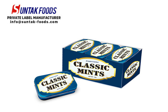 Calorie Free Compressed Dextrose Candy ,  Sugar Free Peppermints With Display Box