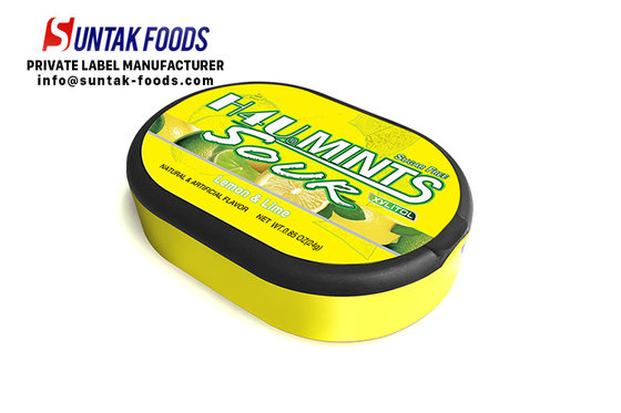 Low Calorie Inulin Sour Lemon Candy For Promote Digestion Vitamin C Ingredient
