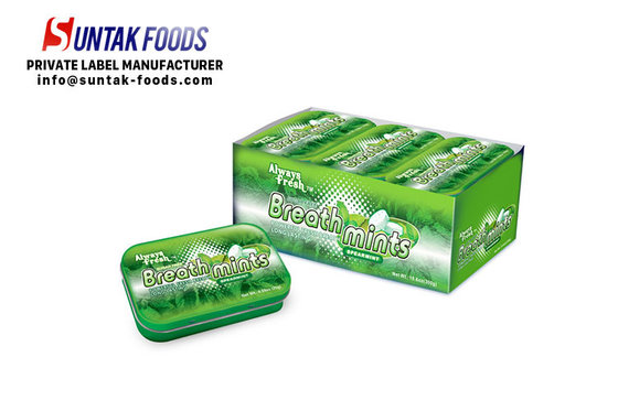 Powerful Fresh Breath Sugar Free Cough Lozenges In Emboss Tin Box