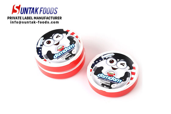 Sugar Free Chewy Milk Candy Hole Shape , Chewy Fruit Flavored Candy Sour Strawberry