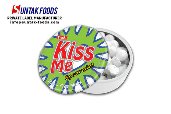 Cooling Low Calorie Candy With Low Sugar Promotion Gift Confectionery In Click Clack Tin Box