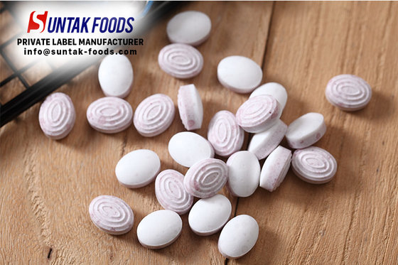 Portable Passion Sour Sugar Free Candy Hole Shape With Two Color