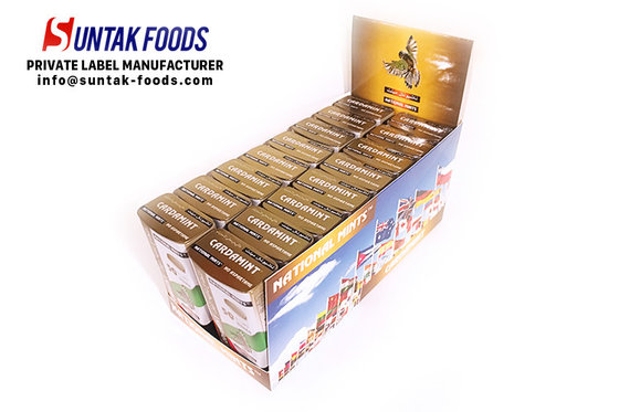 Xylitol Mint Sour Fruit Lemon Flavored Candy Sugar Free With Embossed Logo