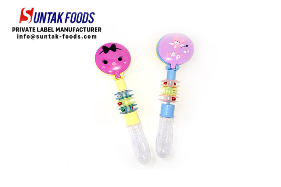 Toy Candy Smile Face Colorful Compress Candy Plastic Tube , Toy Candy