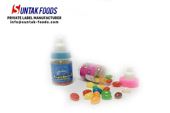 Feeder Bottle Fruity And Colorful Jelly Bean Candy , Novelty Candy Toys For Children