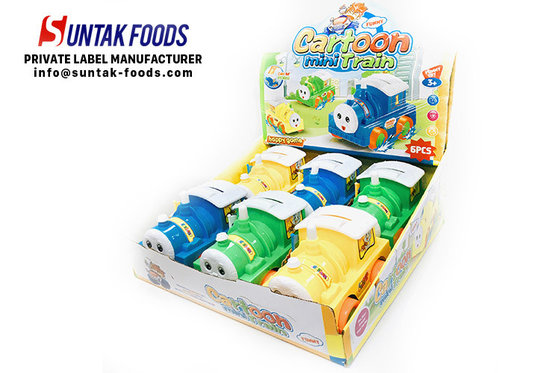 Child Novelty Candy Toys Train In Display Box / Colorful Jelly Bean Candy