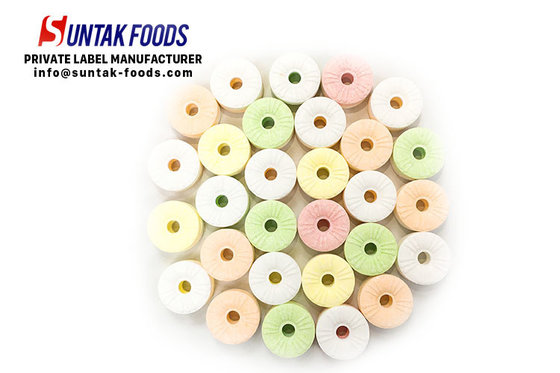 OEM Bulk Candy With Assorted Fruit Flavor / Sugar Free Compress Candy