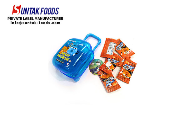 Colorful Dextrose Comparess Candy And Cartoon Sticker Small Luggage Packaging
