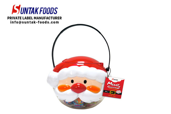 Seasonal Christmas Santa colorful fruity lollipop candy for gift shop