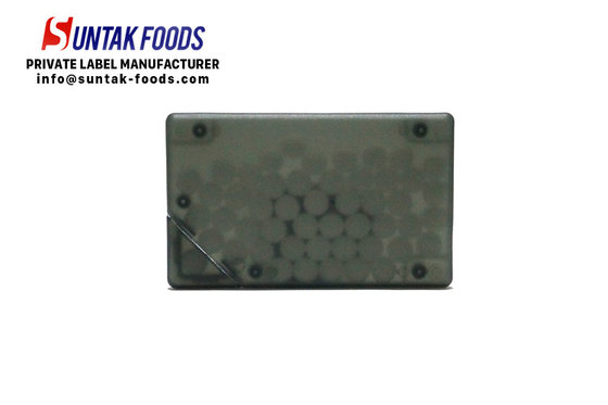 Peppermint flavors sugar free mints candy in black clear mintcard