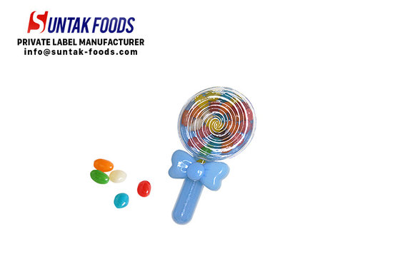Lovely colorful magic lollipop shape jelly bean candy for kids