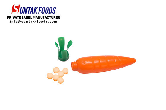 7g sugar free fruity flavor compress candy in small carrot bottles