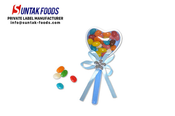Colorful tasty jelly bean candy in magic wand for princesses