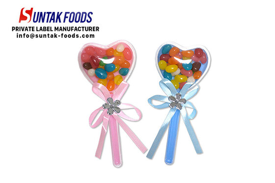 Colorful tasty jelly bean candy in magic wand for princesses