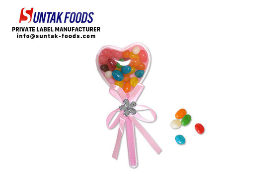 Colorful tasty jelly bean candy in magic wand for princesses