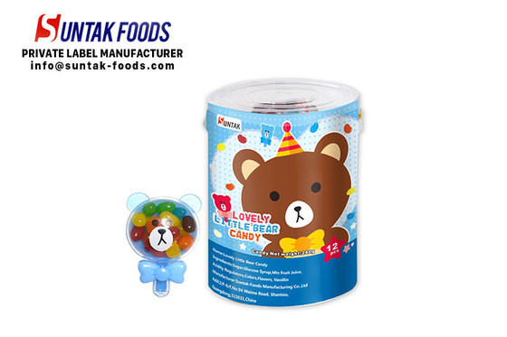 Lovely little bear tasty jelly bean candy in big plastic bottle