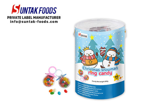 Colorful Christmas Nipple Ring Jelly bean candy in big plastic bottle