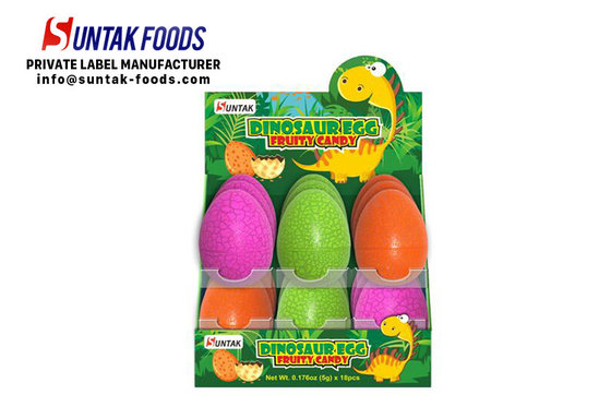 Classic novelty candy toys dinosaur egg jelly bean candy for kids