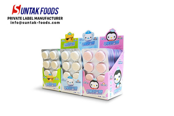 Health taste PVC blister packing milk tablet candy for children