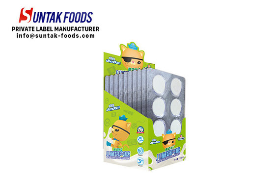 Health taste PVC blister packing milk tablet candy for children