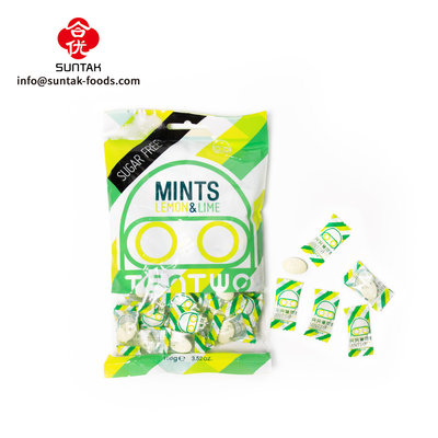 Sugar Free Mint Flavoured Candy In Bag Pack 100G Lemon & Lime Flavor
