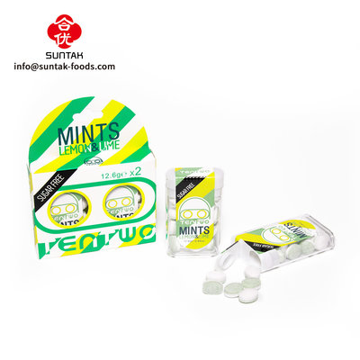 Private label sugar free mints fruity tablet candy in plastic container