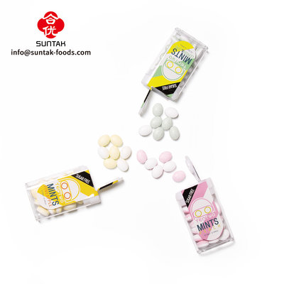 Private label sugar free mints fruity tablet candy in plastic container 12.6g*2