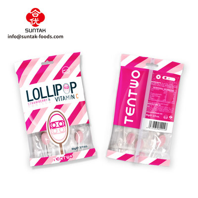 Colorful Press Candy Lollipop Health Fruity Flavor Candy With Vitamin C