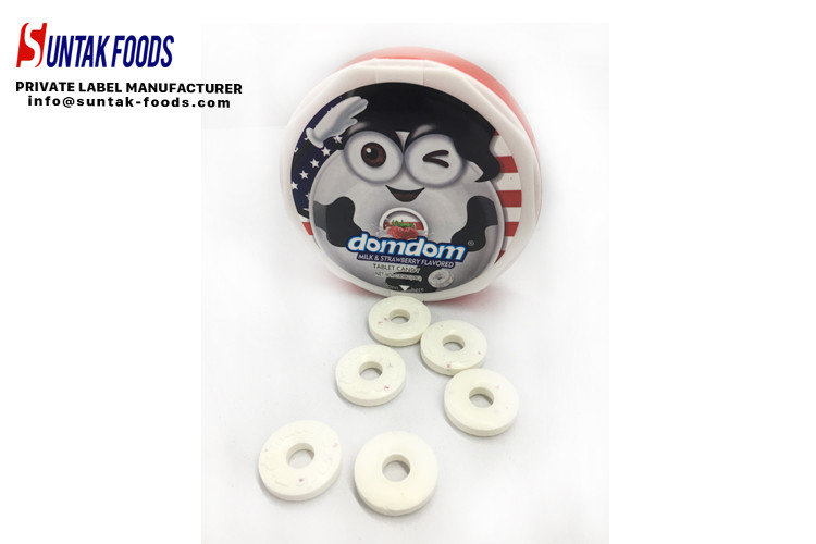 Sugarless Chewy Milk Candy , Low Calorie Hard Candy Various Candy Flavor