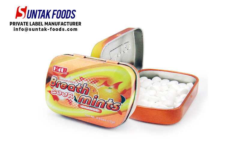 Orange Flavor Sugar Free Candy Sweet Taste For Medicine Store , OEM ODM Service