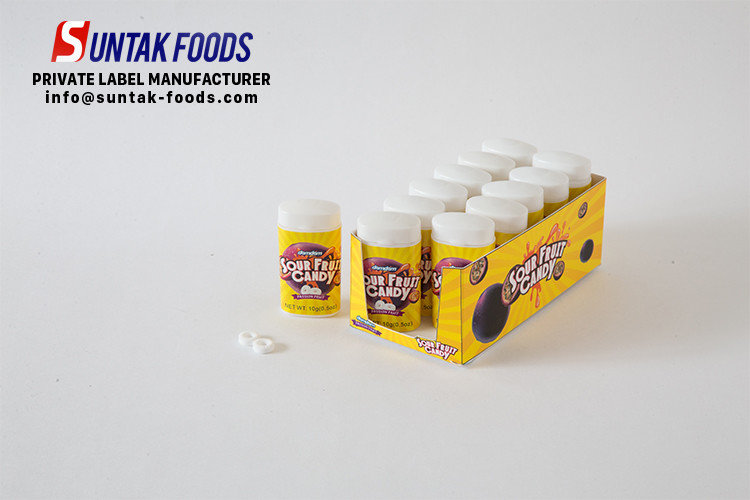 OEM Sugar Free Candy Passion Fruit Flavor Sour Taste For Breath Fresh